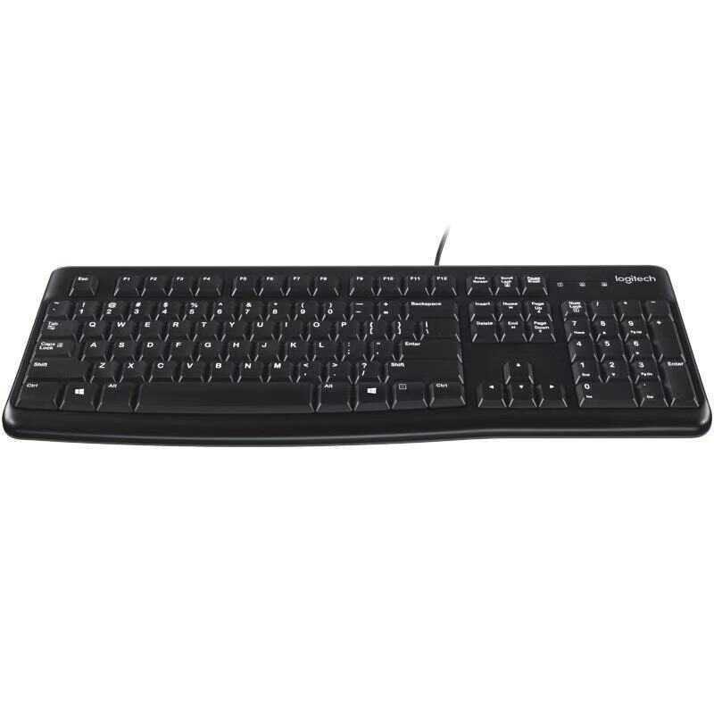 Logitech K122 USB Wired Standard Keyboard, Full-Size, Splash-Proof, Pc ...