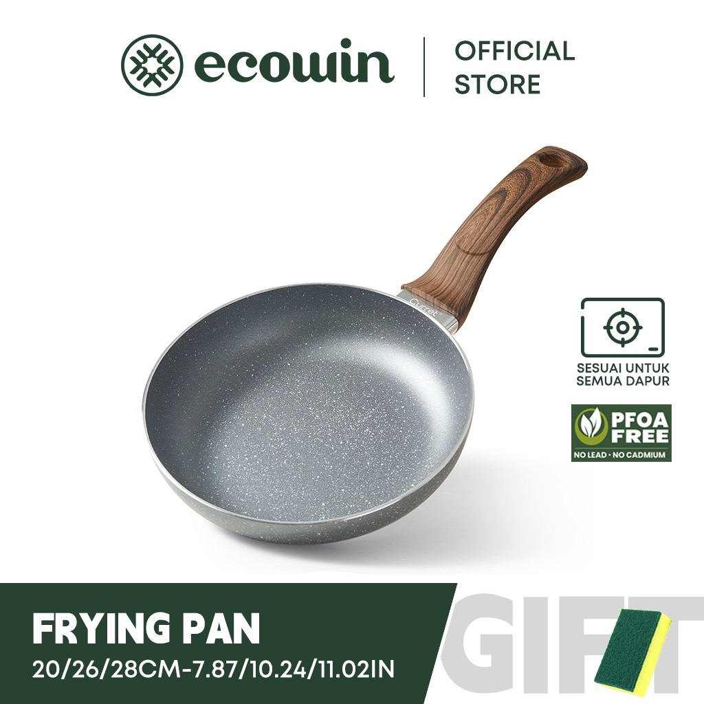 Ecowin Cast Iron Thick Bottom non stick Frying Pan Light Oil Less Smoke ...