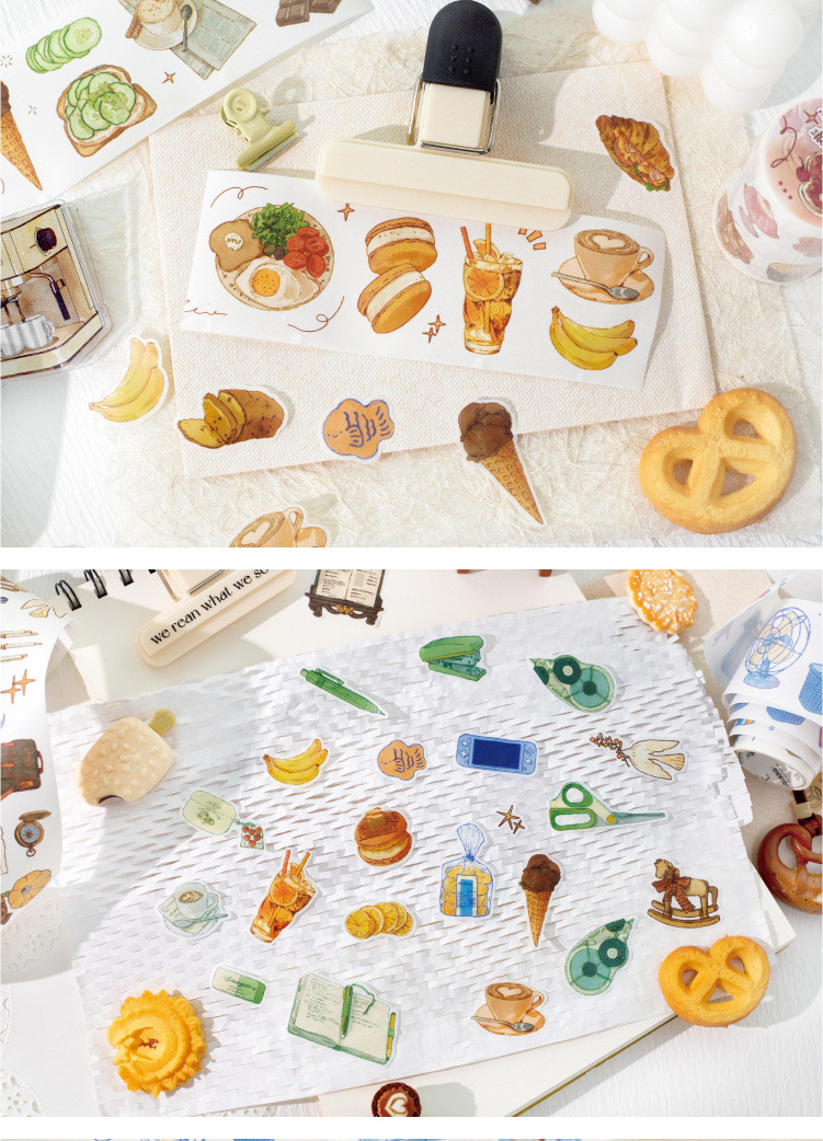 Cute Food Washi Tape Cartoon Yummy Food Masking Tape Set Decorative ...
