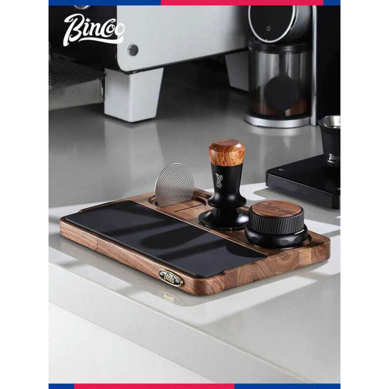 Bincoo Walnut Coffee Press Powder Storage Board 51/58mm Italian Handle ...