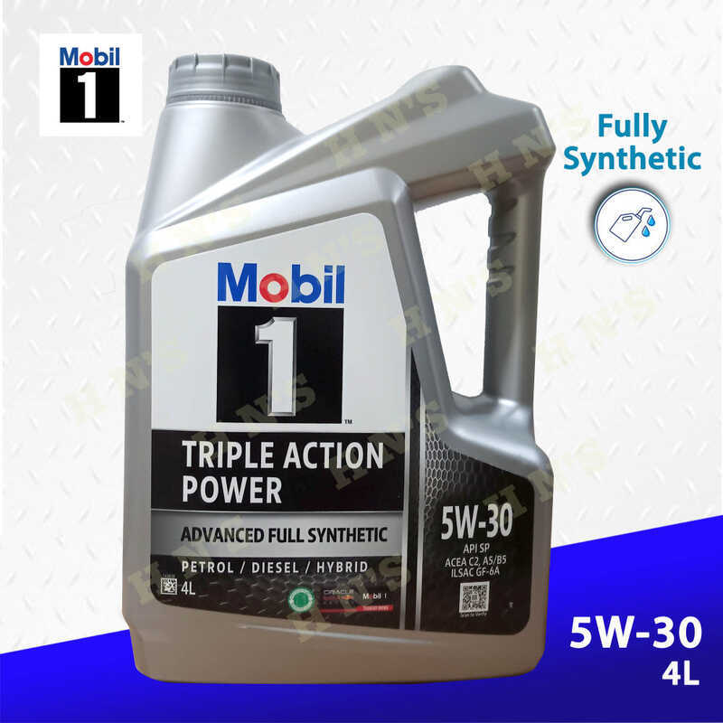 Mobil 1 Triple Action Power 5W-30 Fully Synthetic API SP ACEA C2, A5/B5 ...
