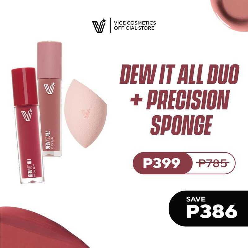 COD Vice Cosmetics Dew It All Liquid Blush + Precision Sponge Bundle ...