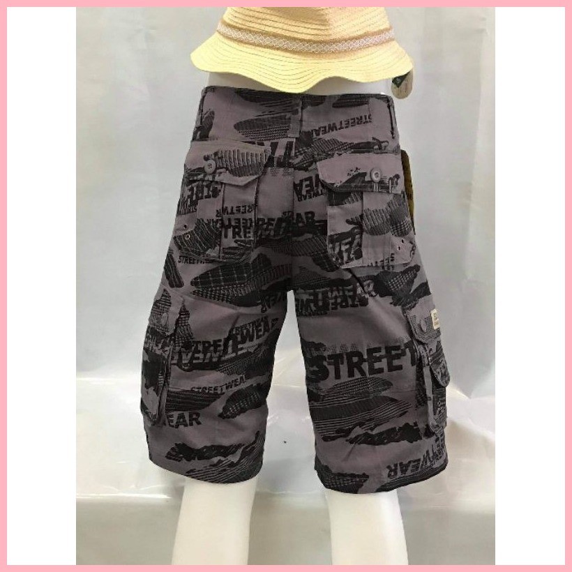 809 bouledoy six pocket short news paper style printed short for men's ...