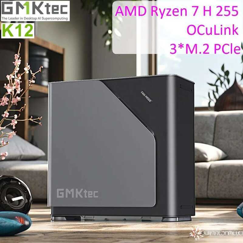 X Gtec Gamer Mini PC K12 Nucbox AMD Ryzen 7 H 255 Oculink Usb4 2*Ddr5 3 ...