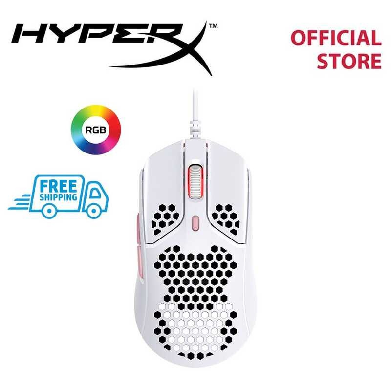 Hyperx Pulsefire Haste, Ultra-Light Hex Shell Design, Wired RGB Gaming ...