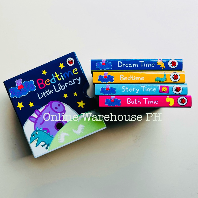 Peppa Pig Bedtime Little Library (Set of 4 MINI board books) | Shopee ...