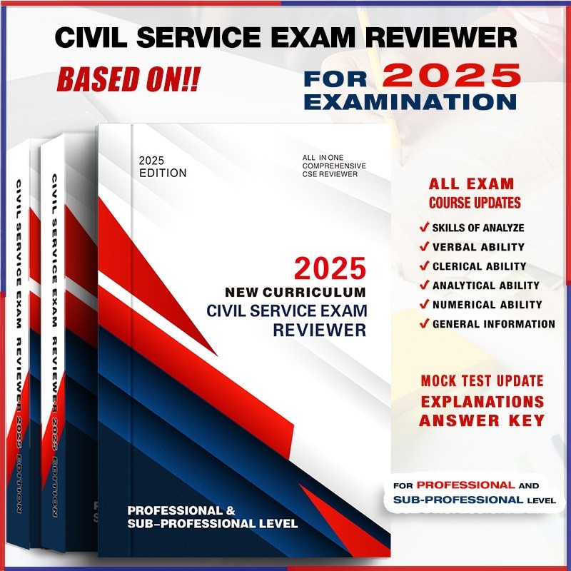 Civil Service Reviewer 2025 Edition A4 SIZE Latest Exam Syllabus For ...