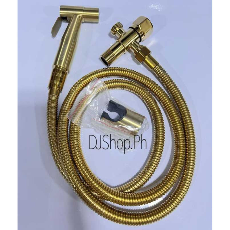 Brass Gold Bidet Set With Angle Valve SUS 304 Stainless 1C7 | Shopee ...
