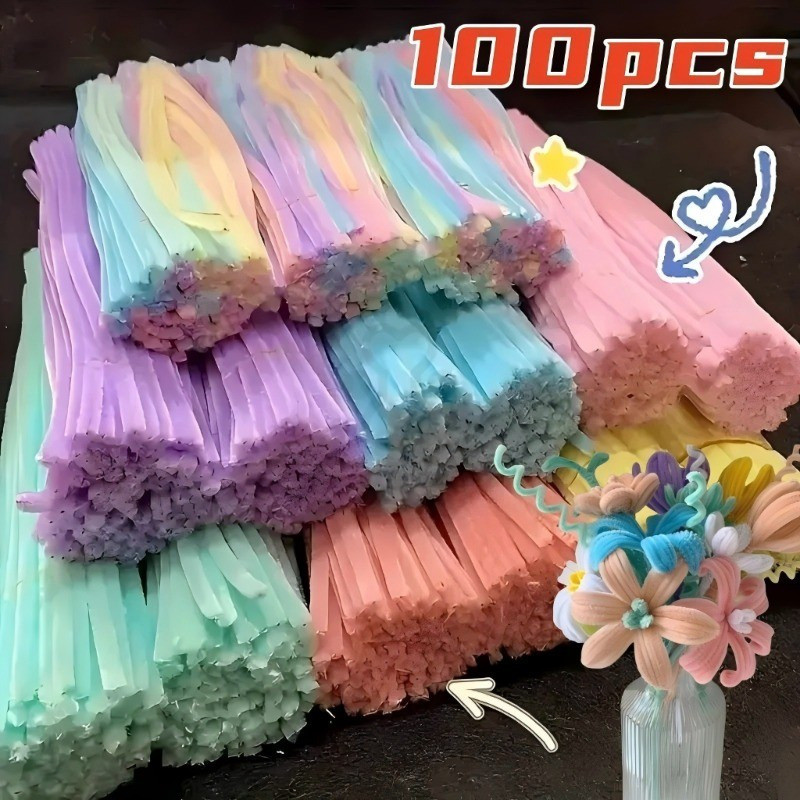 Fuzzy Wire 100pcs Set Florist Haven Fuzzy Wire Chenille Stem Merry ...