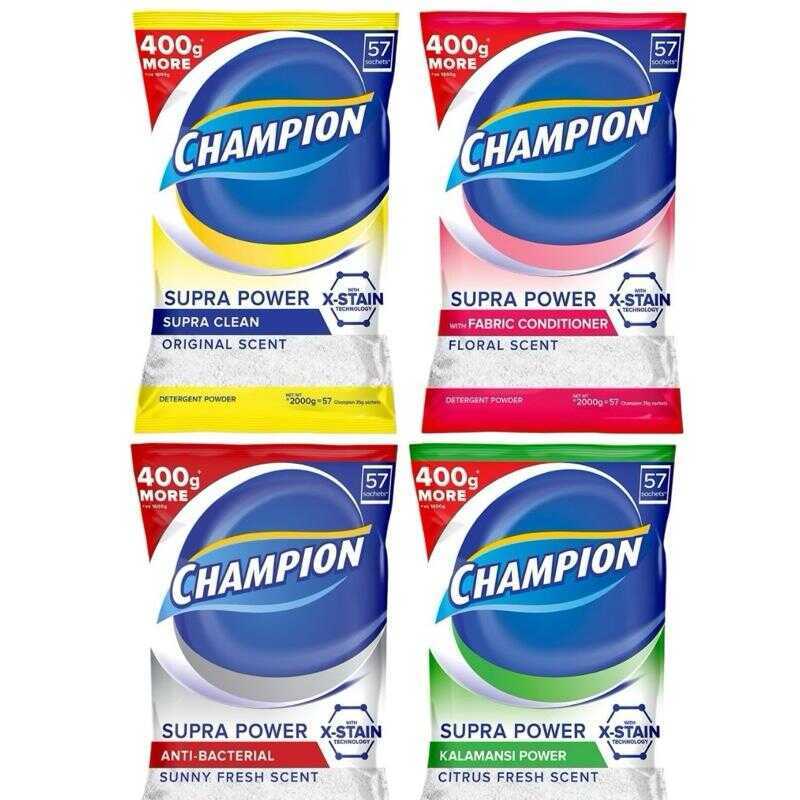 Champion Supra Power Detergent Powder (Original Scent/Floral Scent ...