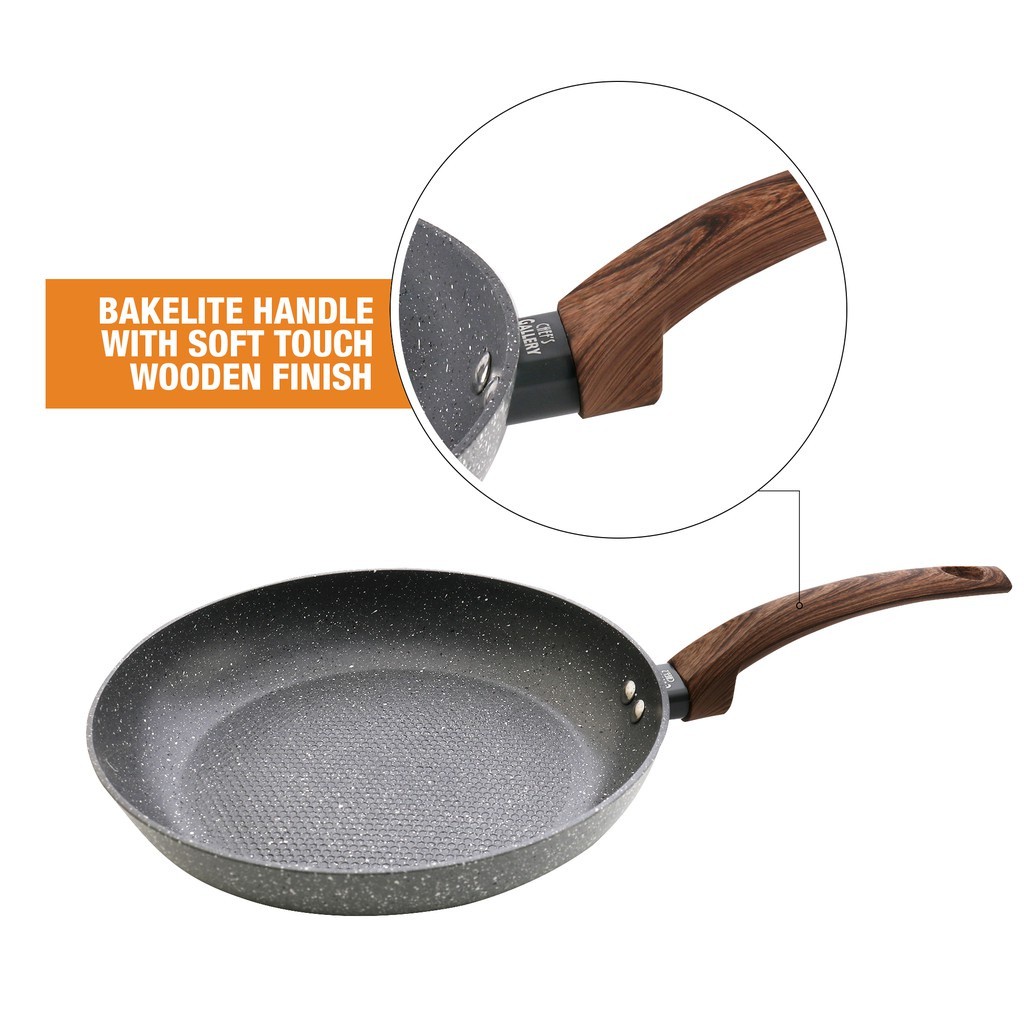 Chef's Gallery Induction Rock Frying Pan 24cm | Shopee Philippines