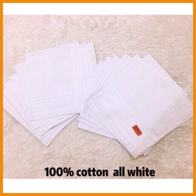 PANYO PLAIN WHITE CAN*N COTTON (12pieces,6pieces) | Shopee Philippines