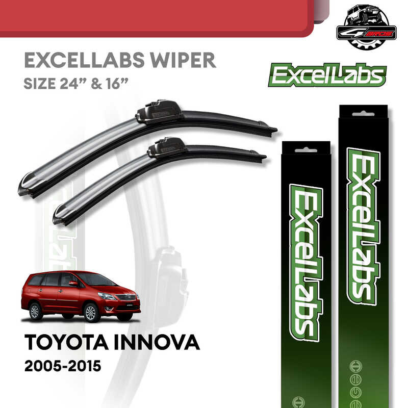 Toyota Innova 2005-2015 Banana Wiper Blade Front Only (24" & 16 ...
