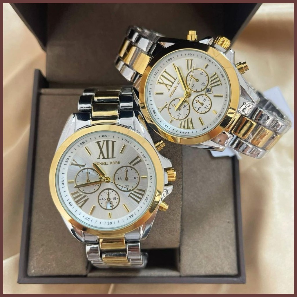 JNJ BS MICHAEL KORS Swiss Luxury Watch Stainless Steel Starp Couple ...