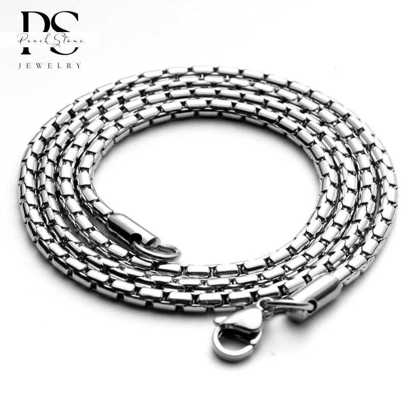 Leisure Style Street Boy Long Chain Necklace 3Mm Thick Stainless Steel ...