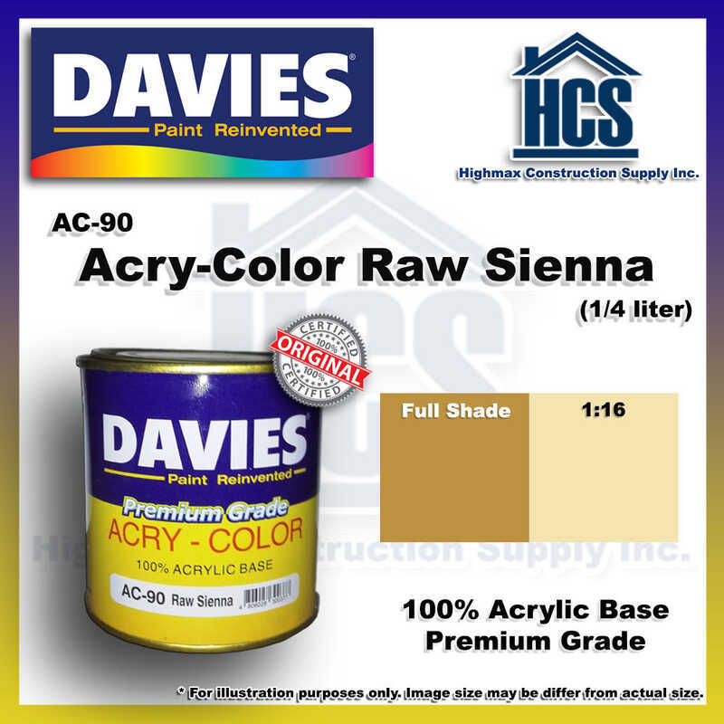 Davies Ac-90 Acry-Color Raw Sienna 1/4L 60Ml FDA | Shopee Philippines