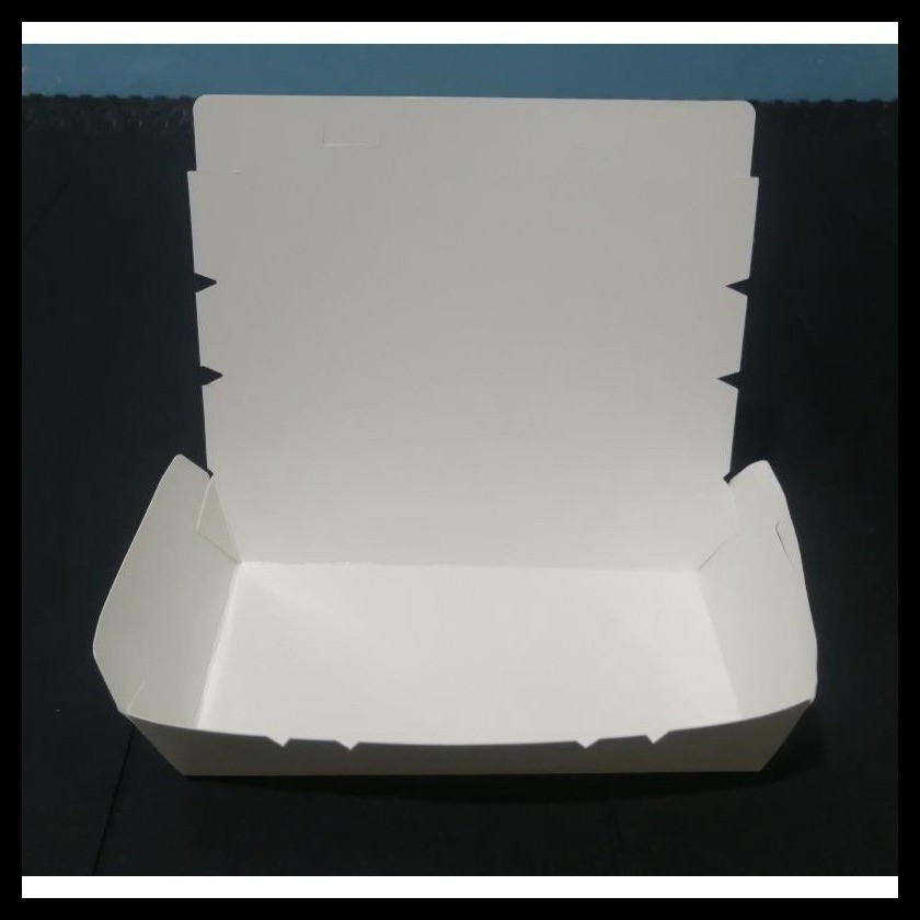 SPAGHETTI BOX PAPER MEALBOX LAMINATED WHITE TRIGEM 25pcs | Shopee ...