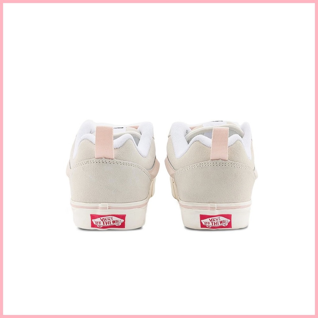 Vans Vans official Knu Skool sweet peach pink white comfortable bread ...