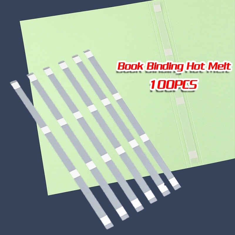 100pcs Hot Melt Glue Strips 2/4mm Book Binding Hot Melt Strips Thermal ...