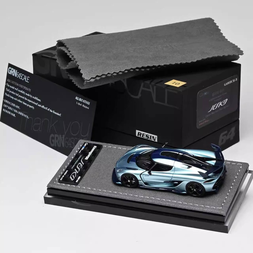 Gryning GRN 1:64 Koenigsegg Jesko Attack Ice Blue Resin Limited Edition ...