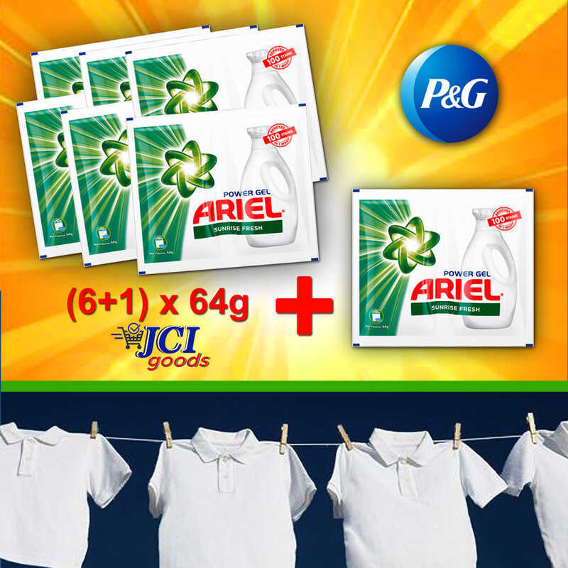 Ariel Power Gel Sunrise Fresh 6+1 Sachet X 64G A7a | Shopee Philippines