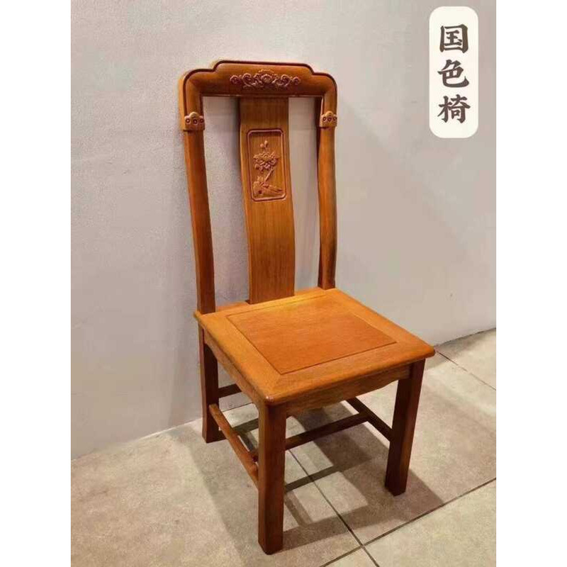 Mahogany Solid Pineapple Grid Rosewood Backrest Natural Wood Dining ...