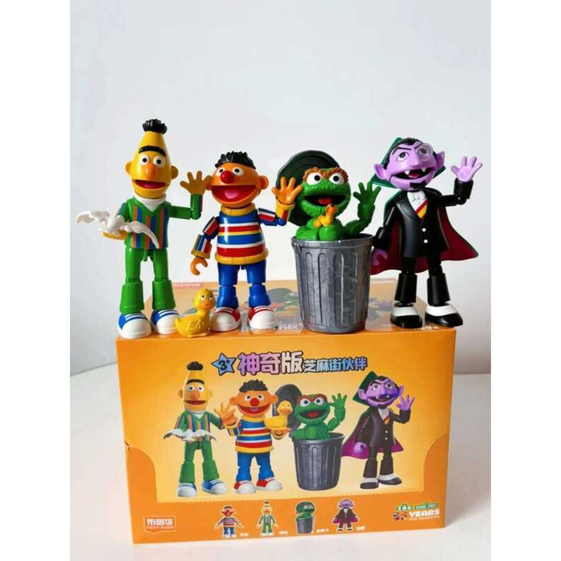 W Sesame Street Hot Blokees Action Figures Set - Elmo Cookie Monster ...