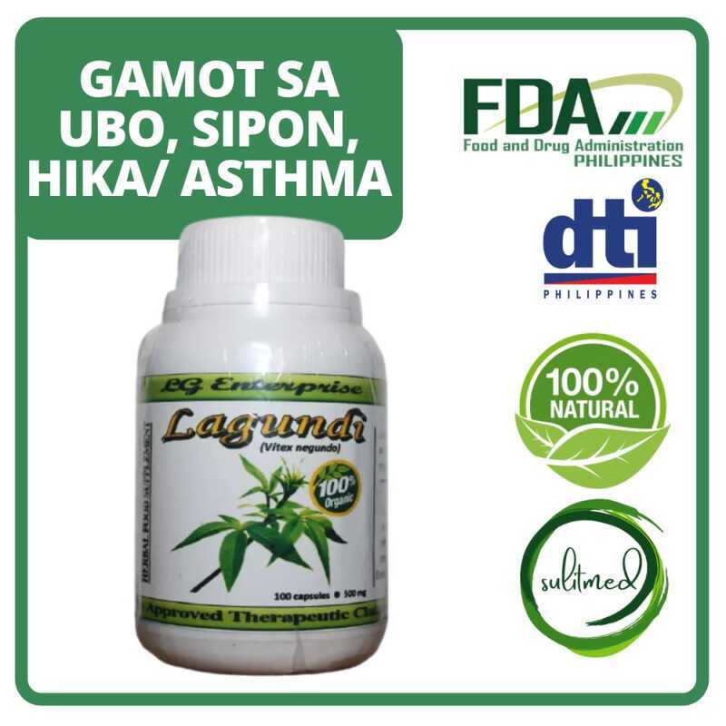 Lagundi Gamot Sa Ubo/Sipon, Para Asthma/Hika, Ulcer (100 Capsules ...