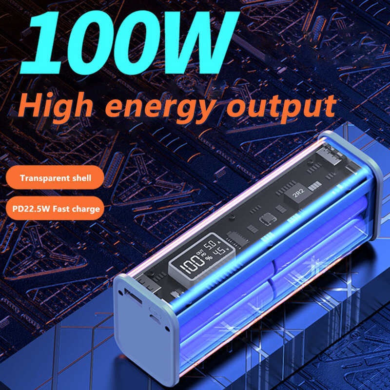8 Diymore Sections 18650 Mobile Power Case Pd22.5W Mech Transparent ...