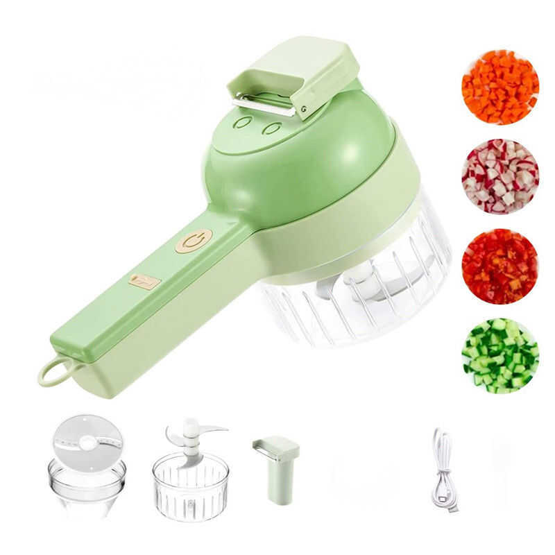 UCORP 4In1 Handheld Electric Vegetable Cutter Set Wireless Hand Held ...