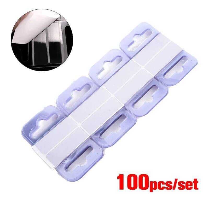PVC Slot 100Pcs Hole Adhesive Hang Tabs Tag Hook Merchandise Package ...