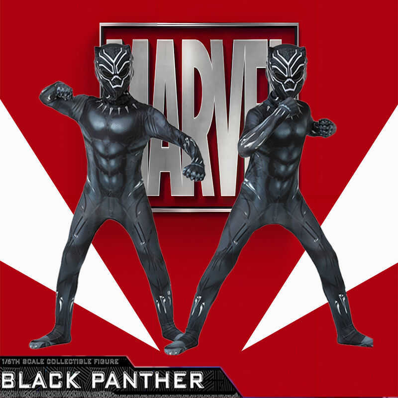 COD Black Panther Costume Superhero mask shirt boy costume Halloween ...