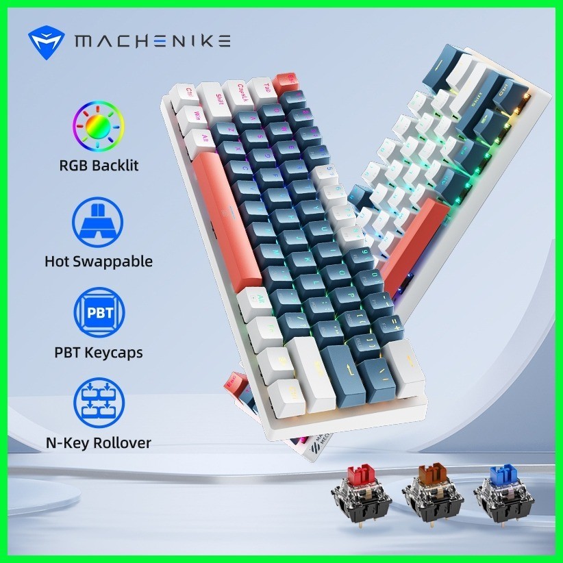 Machenike K500 B61 Mechanical Keyboard, Wired Keyboard, Wired/2.4G ...