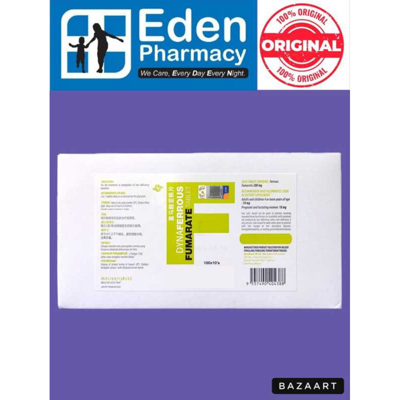 COD Dyna Ferrous Fumarate Tablet 200Mg 10 X 10'S / 20 | Shopee Philippines