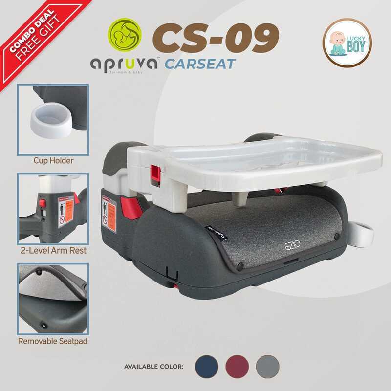 Apruva Cs-09 Gray 2 In 1 Booster Dinner Chair + Car Seat For Baby Dee ...