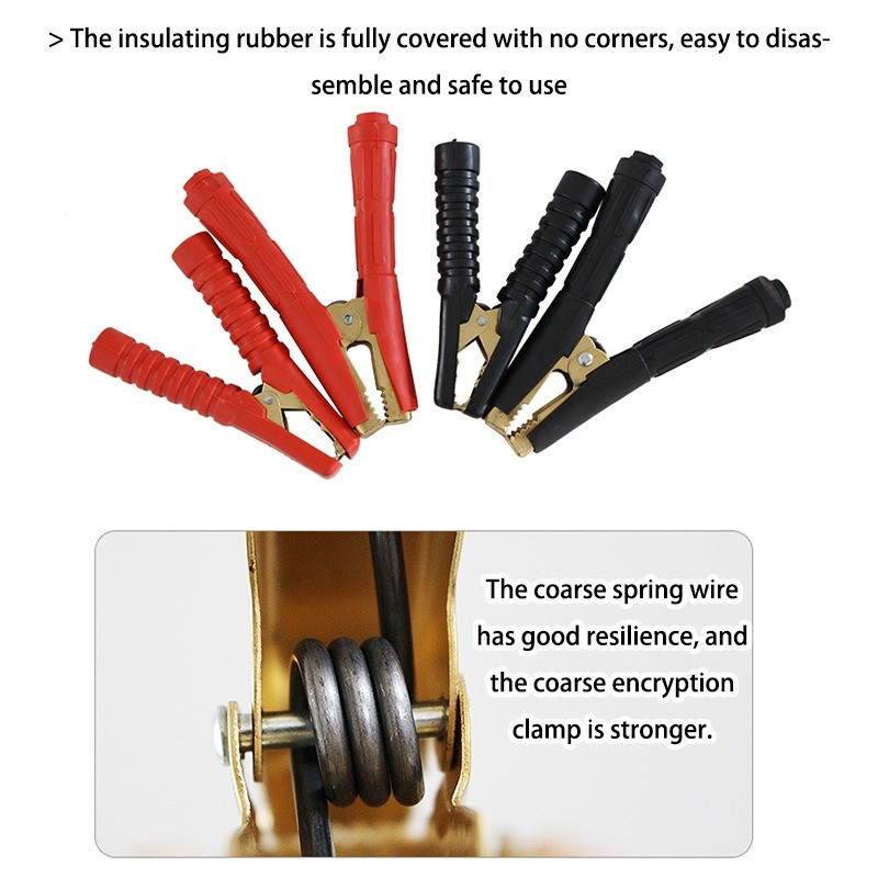 Toothed Copper-Plated Alligator Clips Car Clips Heavy-Duty Battery ...