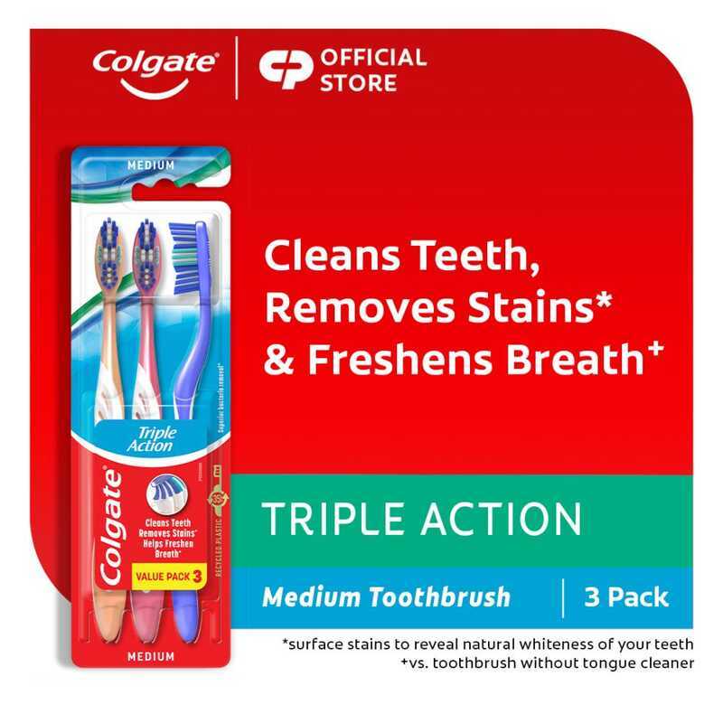Colgate Triple Action Toothbrush 3Pack E95 | Shopee Philippines