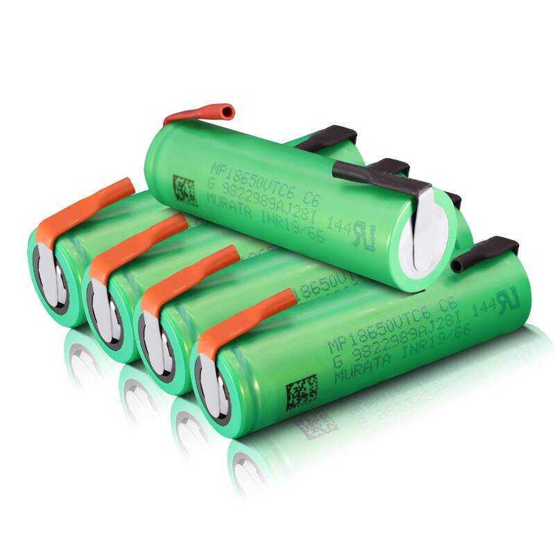 INR150 Lithium VTC6 3000mAh 30A with Solder Tabs High Rate Discharge ...