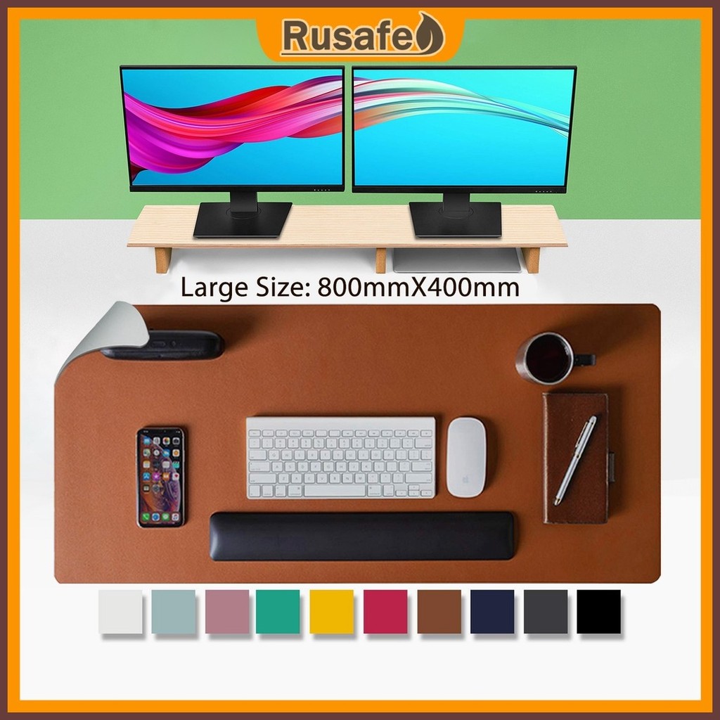 Double-Sided Mouse Pad Extended Gaming PU Mouse Pad Large, Waterproof ...