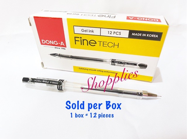 Dong A Fine Tech 0.3 Gel Pen Black ( Sold per Box ) | Shopee Philippines