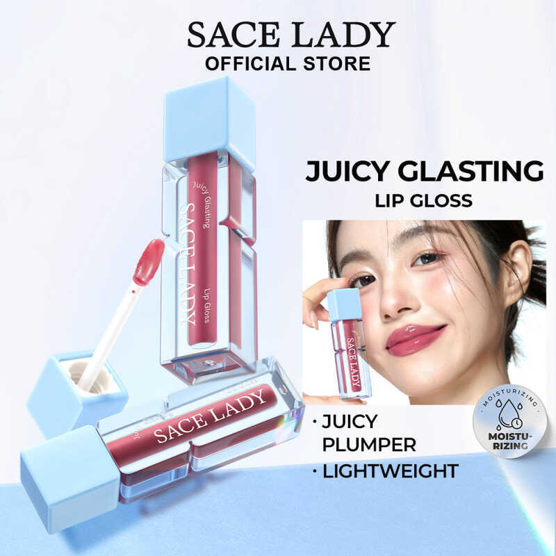 SACE LADY Glasting Lip Gloss Juicy Moisturizing Shimmer Hydrating Non ...
