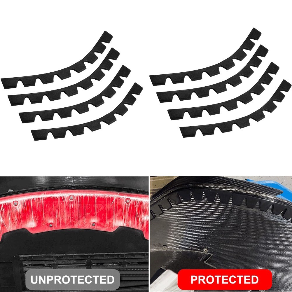 8PCS Car Bumper Guard Anti-Scratch Kit Scrape Protector Skid Plate DIY ...