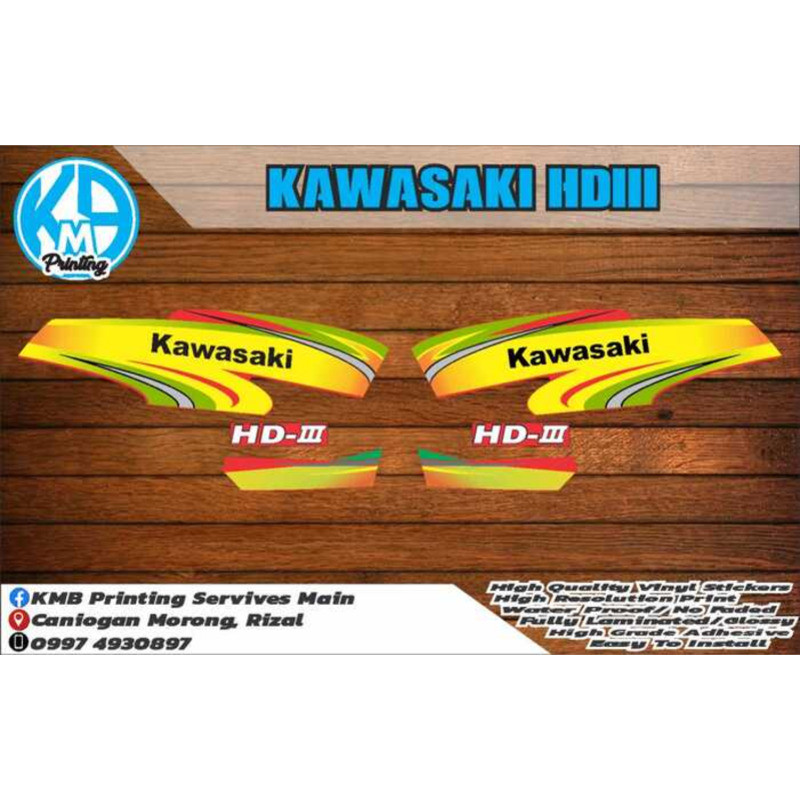 LY Kawasaki Hd3 Design Stock Sticker Decals | Shopee Philippines