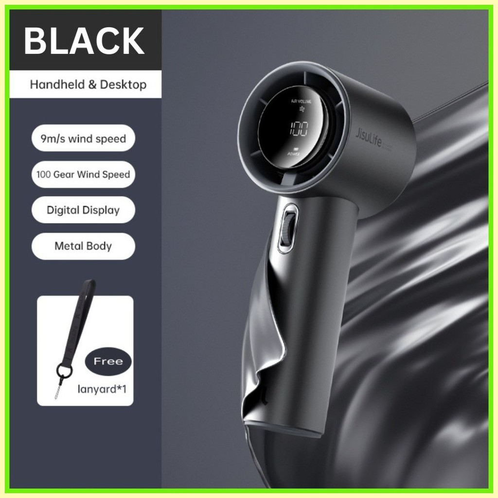 JISU Pro Handheld Fan Portable Bladeless Mini Fan Rechargeable 100 ...