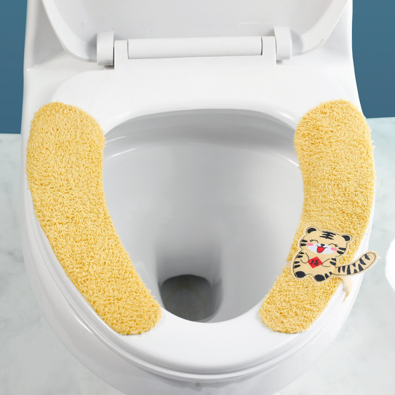 Household Bathroom Lavatory Cover Set Pedestal Cartoon WC Toilet Sticky ...
