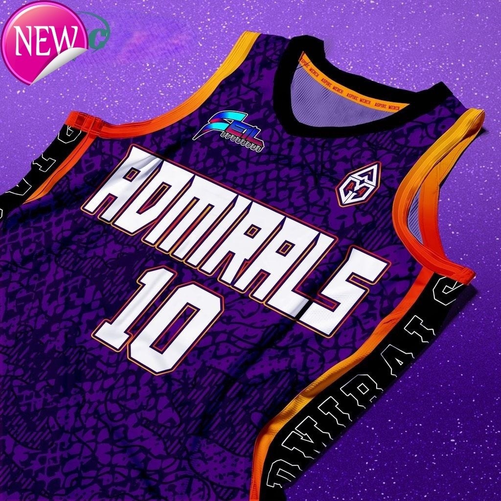 Free Customization 】ADMIRALS PURPLE Basketball Jersey And Shorts Free ...