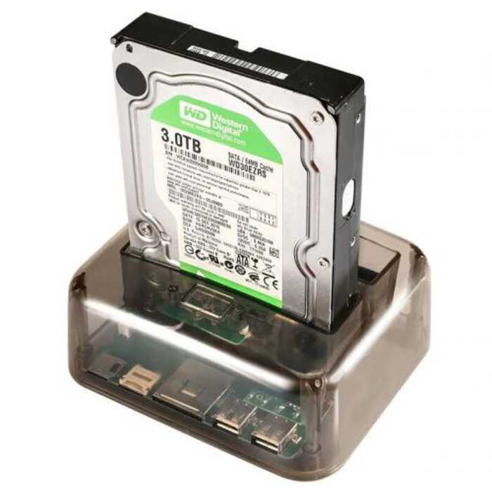2.5 3.5″ SATA IDE HDD Docking Station Disk USB Dual Dock Card Reader ...