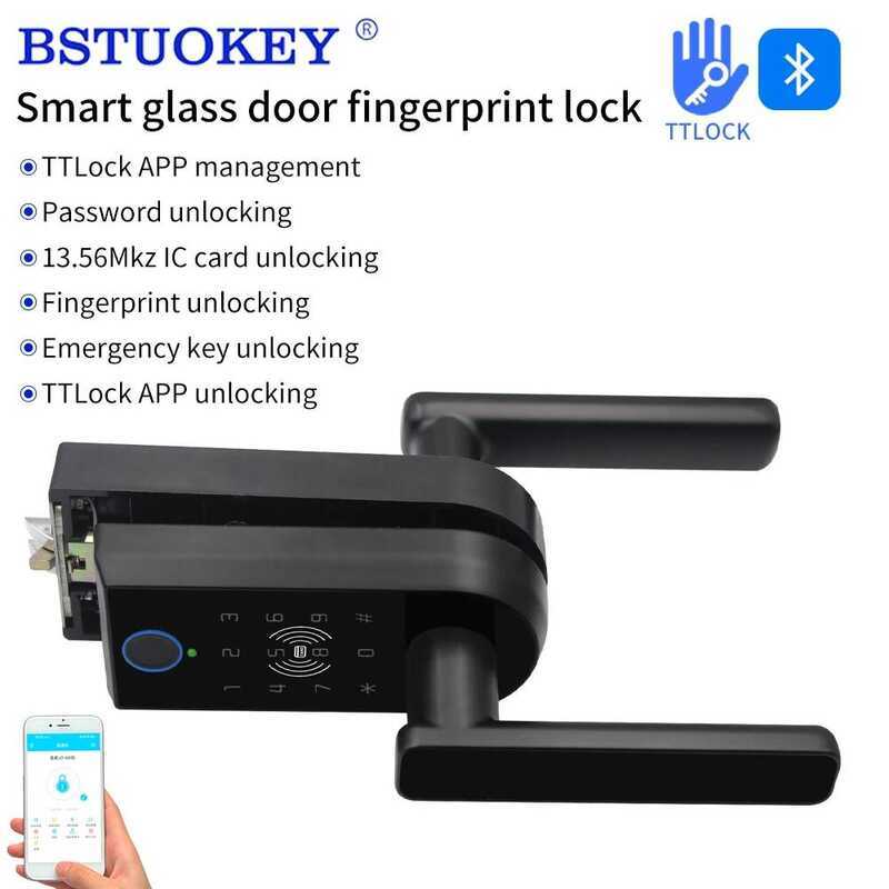 TTLO A4 Smart Glass Door Lock Push Inside Partition Office Security ...