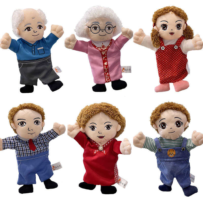 Yiwu Curly Hair Family Hand Puppet Plush Toy Character Finger Doll Doll ...