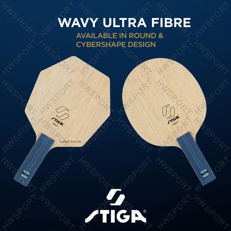 STIGA Wavy Ultra Fibre Table Tennis Blade Professional Carbon Fiber ...
